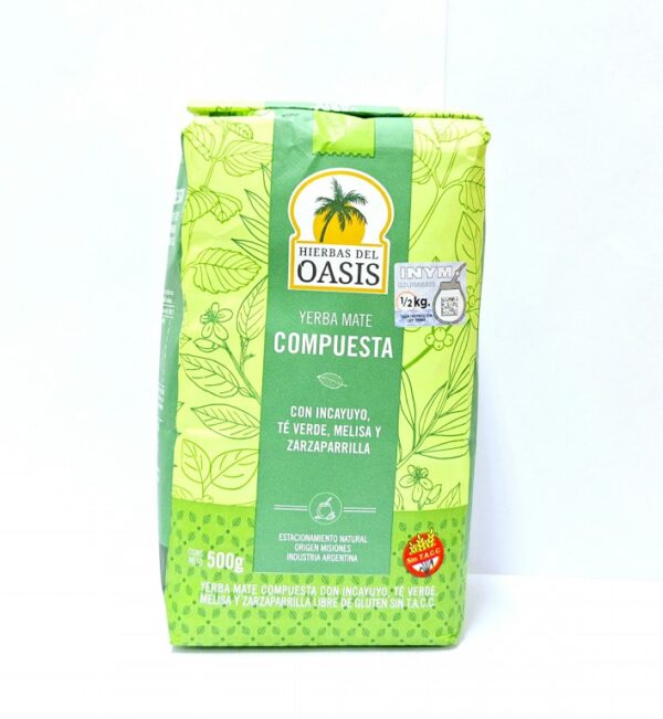 Oasis Yerba Mate Compuesta con Incayuyo 500g - Dietética Viamonte